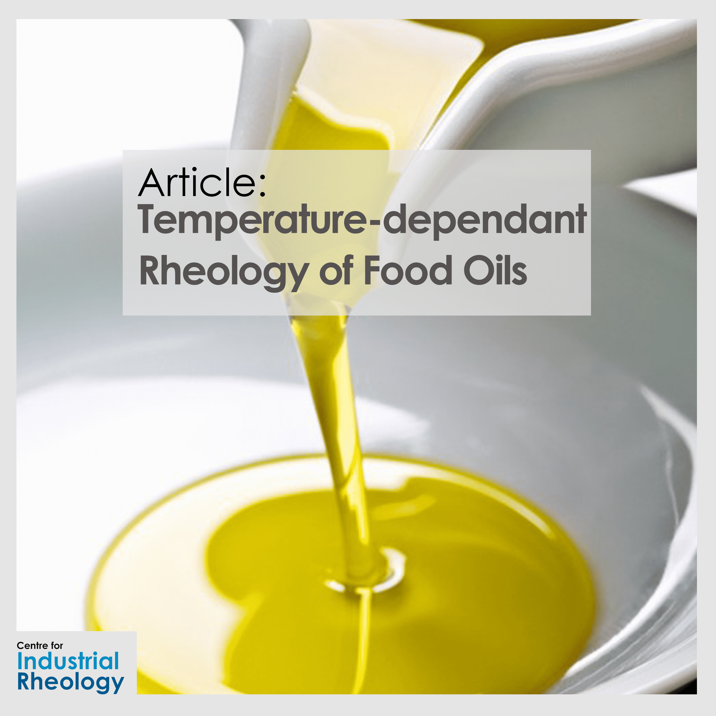 Temperature-dependant Oscillatory Rheology of Food Oils