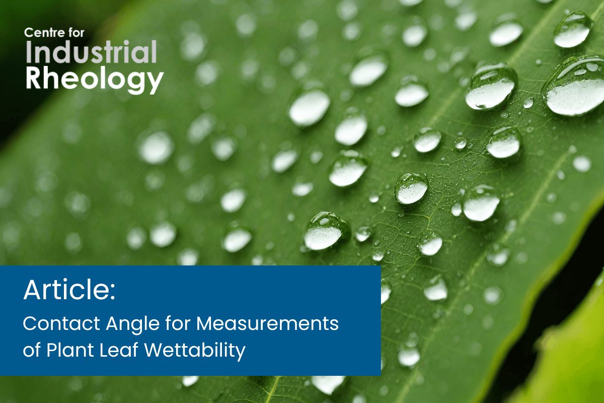 Contact Angle: Measurements of Plant Leaf Wettability - Rheology Lab